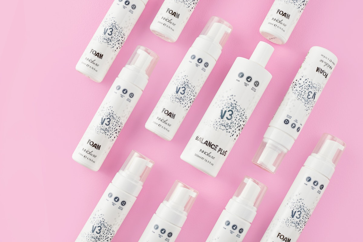 INNOluxe | Our latest V3 products on colourful backgrounds