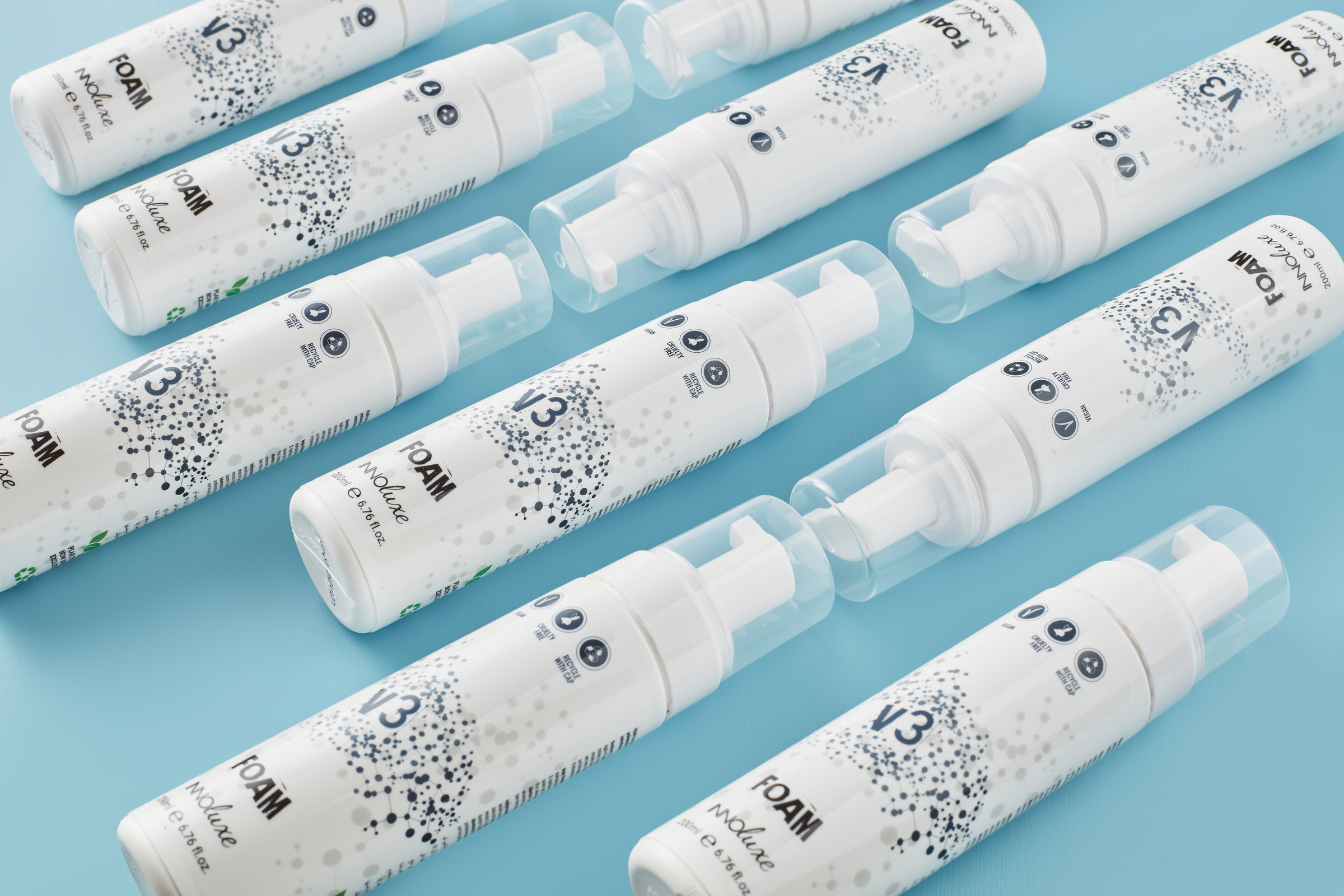 INNOluxe | Our latest V3 products on colourful backgrounds