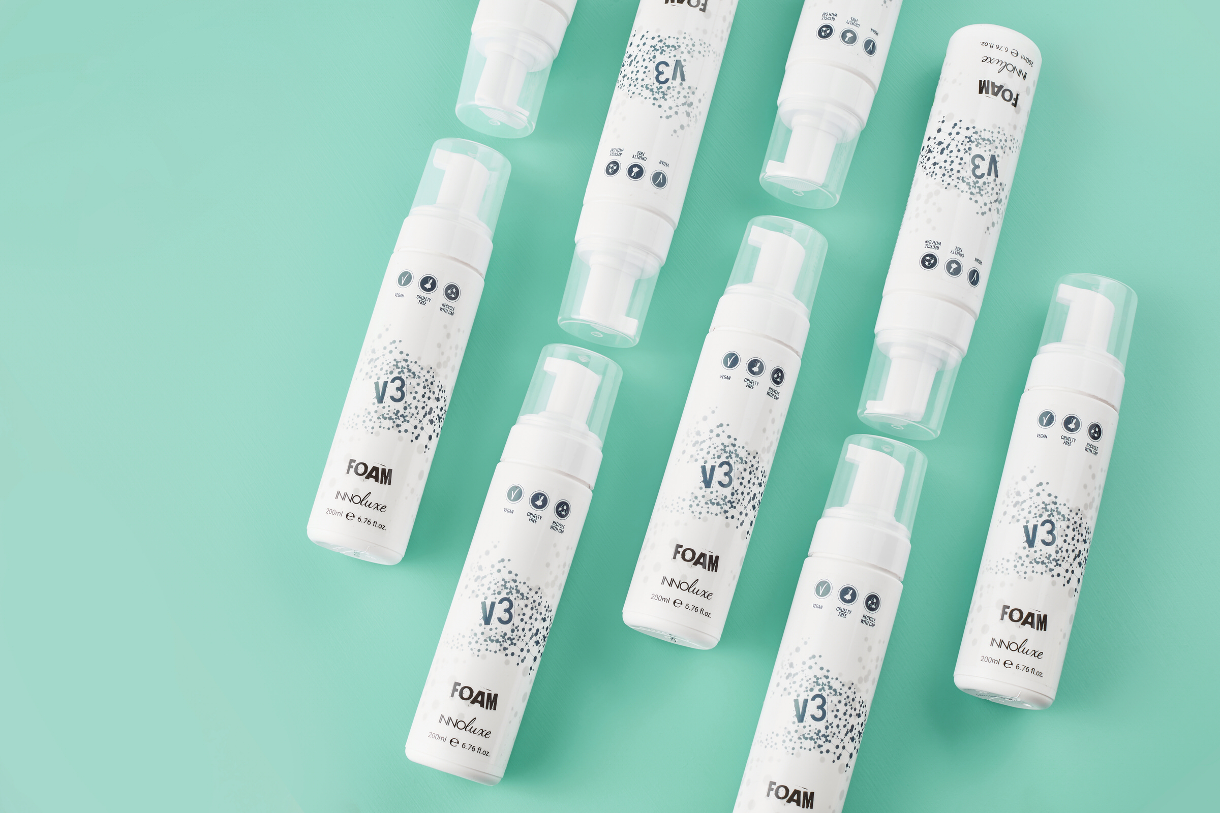 INNOluxe | Our latest V3 products on colourful backgrounds