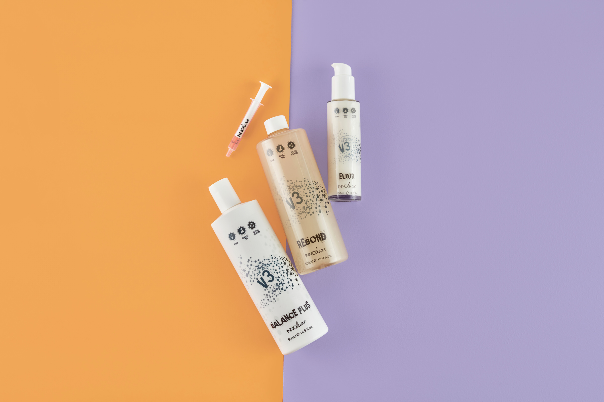 INNOluxe | Our latest V3 products on colourful backgrounds