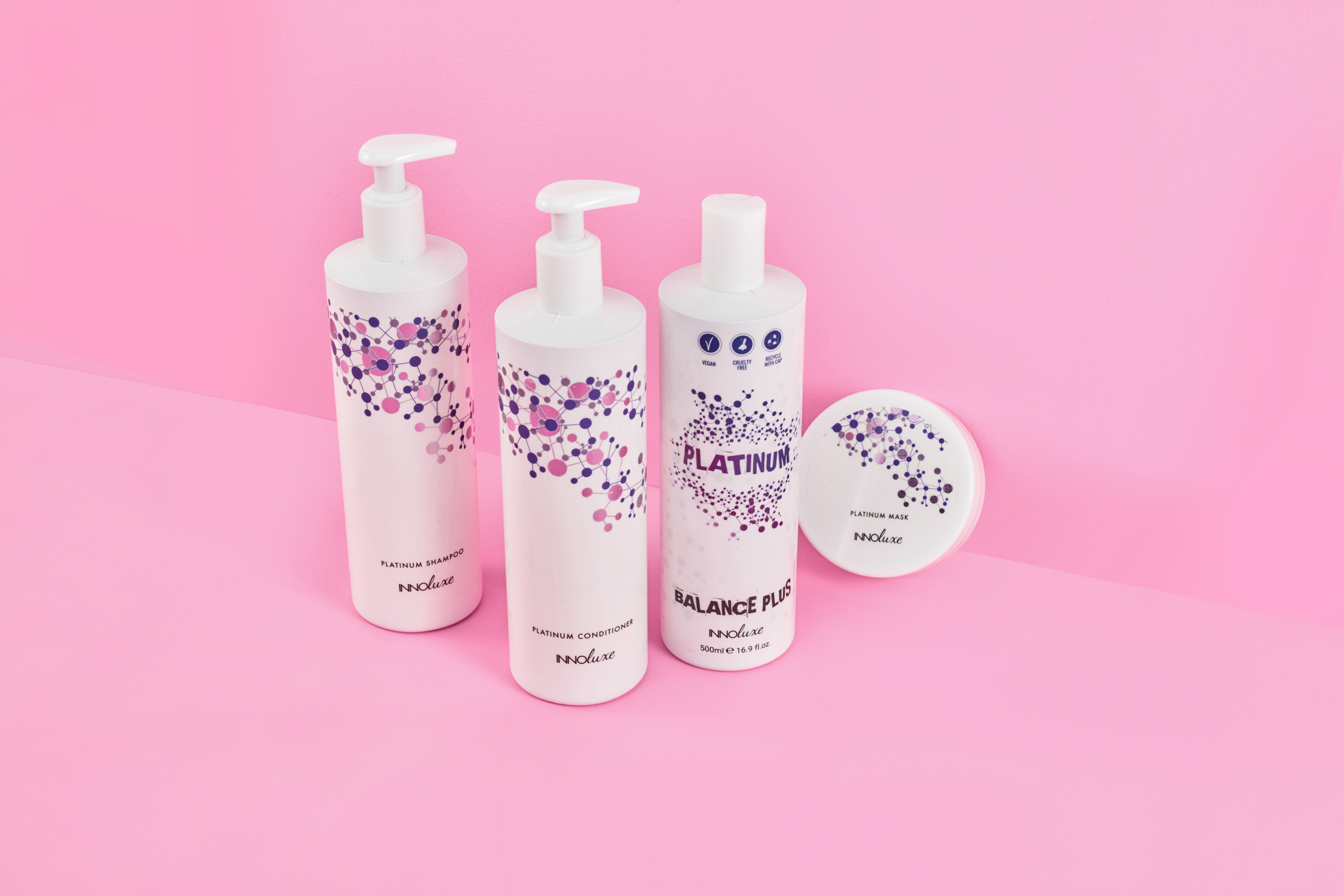 INNOluxe | Our latest V3 products on colourful backgrounds